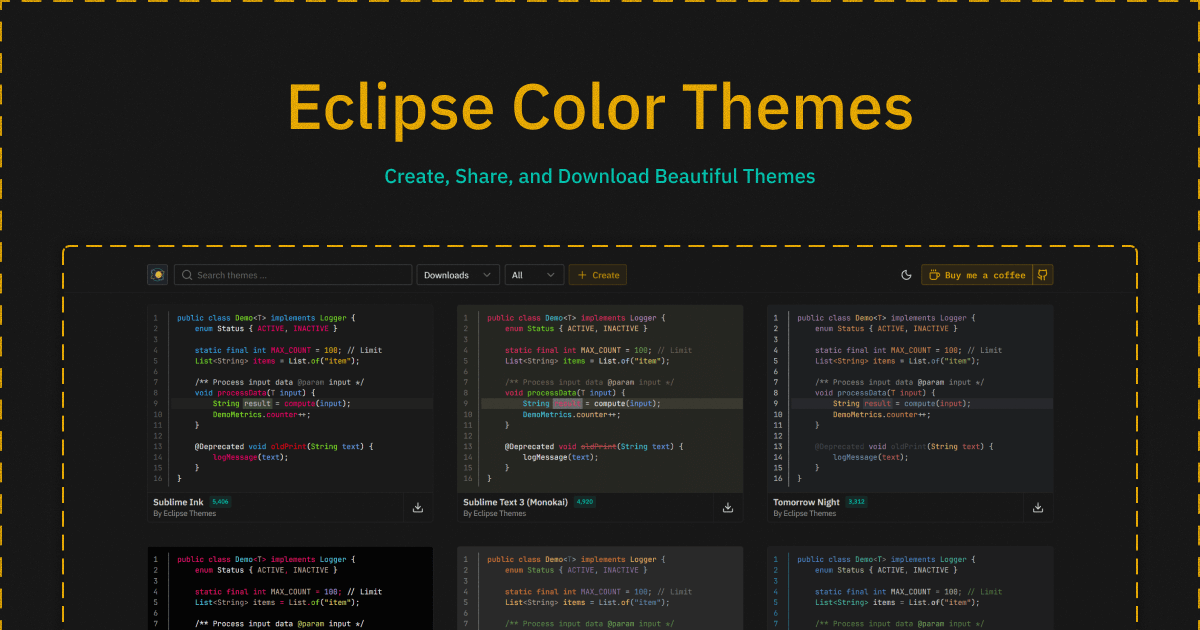 Home - Eclipse Color Themes